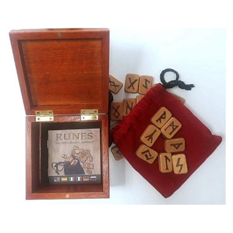 RUNE SET DE LUXE EN BOIS COFFRET