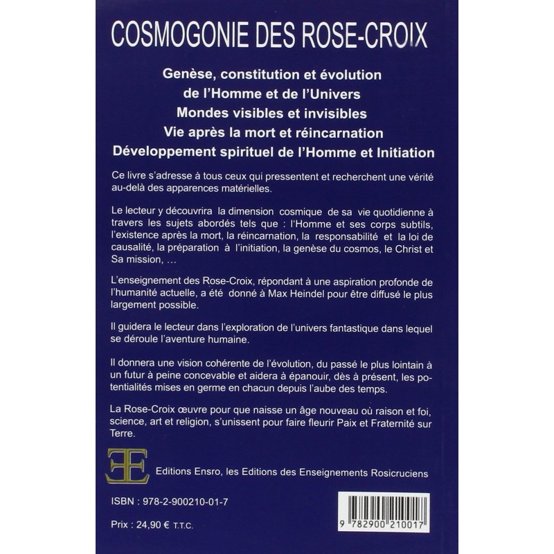 COSMOGONIE DES ROSE-CROIX - MAX HEINDEL