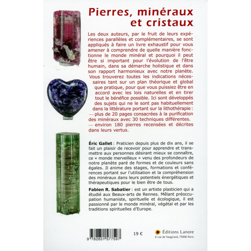 PIERRES, MINERAUX ET CRISTAUX - ERIC GALLET