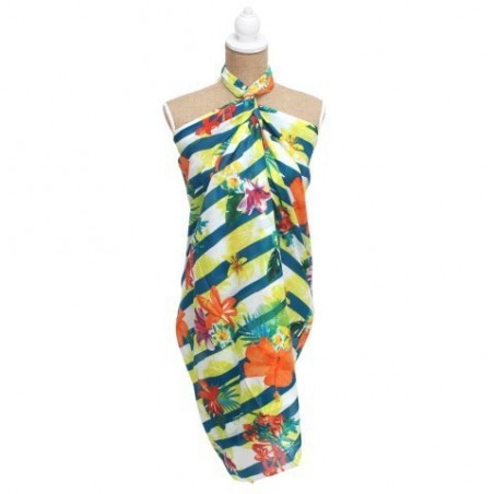 OU TROUVER PAREO FLEUR HAITI 100% COTON